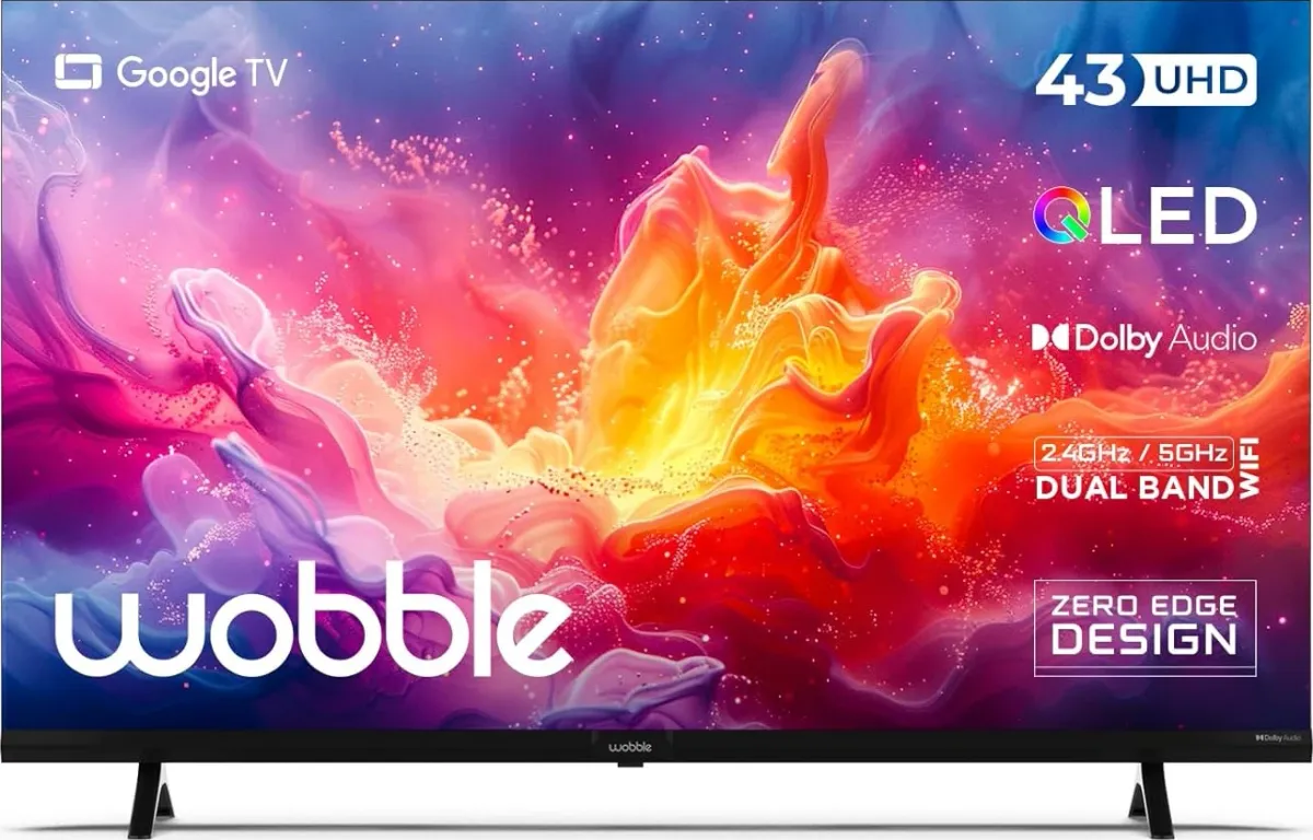 Wobble QD Series 43 inch Ultra HD 4K Smart QLED TV (WB43GTAW9602QD ...