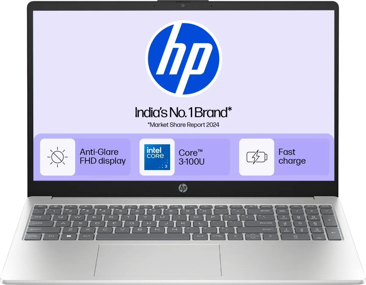 HP 15-fd1253TU Laptop (Intel Core 3 100U/ 8GB/ 512GB SSD/ Win11 Home ...
