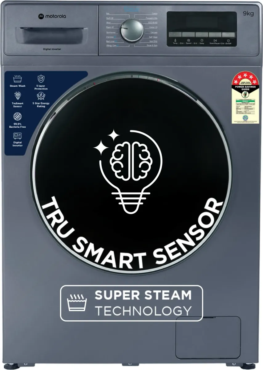 Motorola MTFL905NHIJB 9 kg Fully Automatic Front Load Washing Machine ...