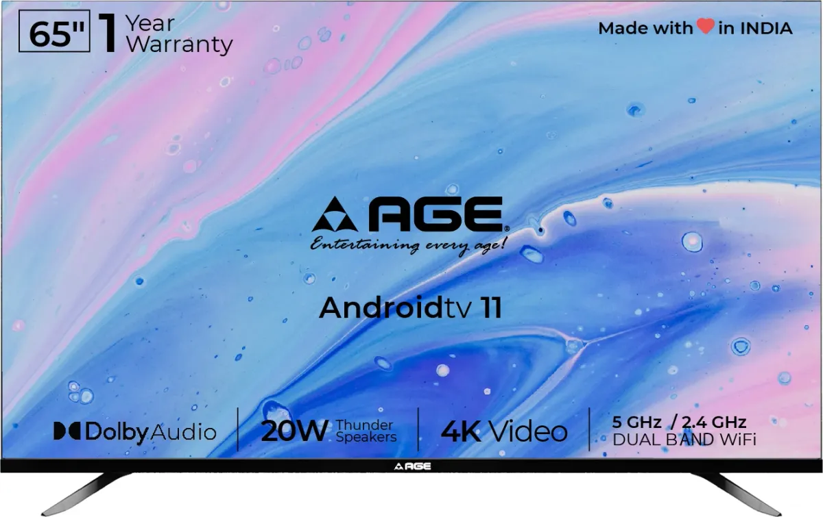 AGE PRO 65 UHD VC 65 inch Ultra HD 4K Smart LED TV - Price in India ...