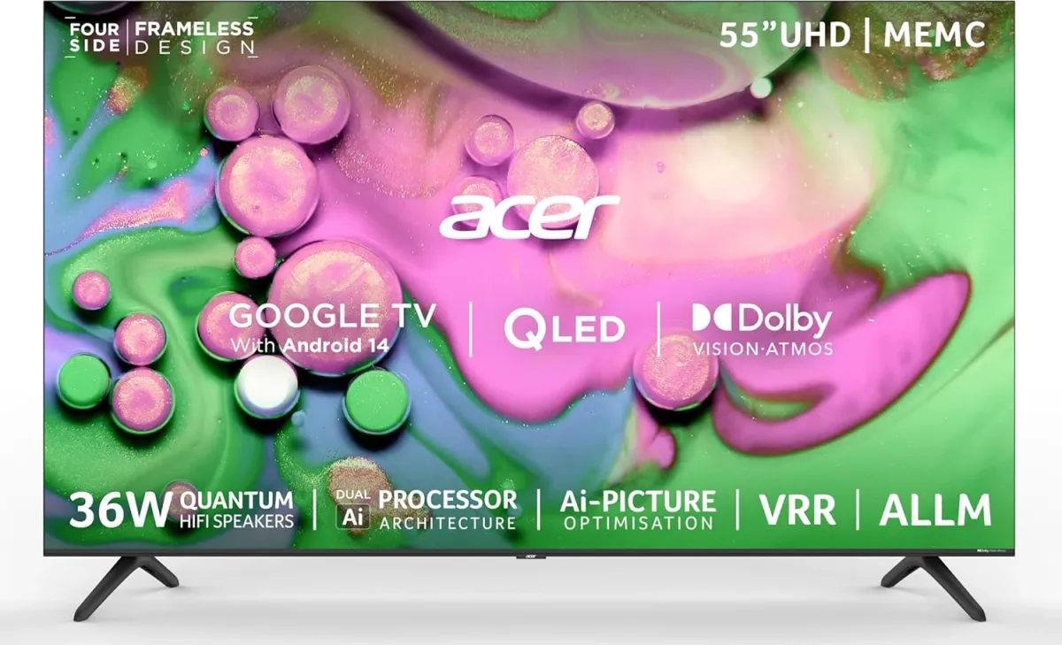 Acer V Pro 55 inch Ultra HD 4K Smart QLED TV (AR55QDQGR2851AD) - Price ...