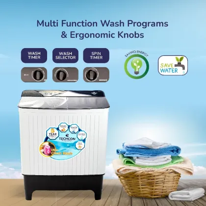 Techcon T9541 FGG 9.5 Kg Semi Automatic Washing Machine Price in India ...