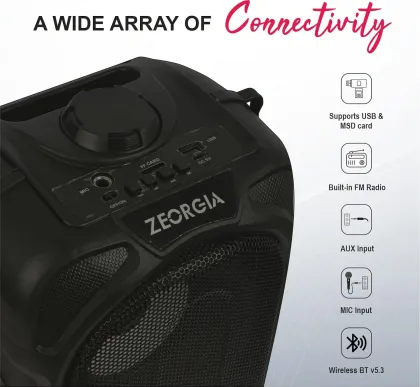 ZEORGIA ZR003 30W Bluetooth Speaker - Price in India (Apr 2026), Specs ...