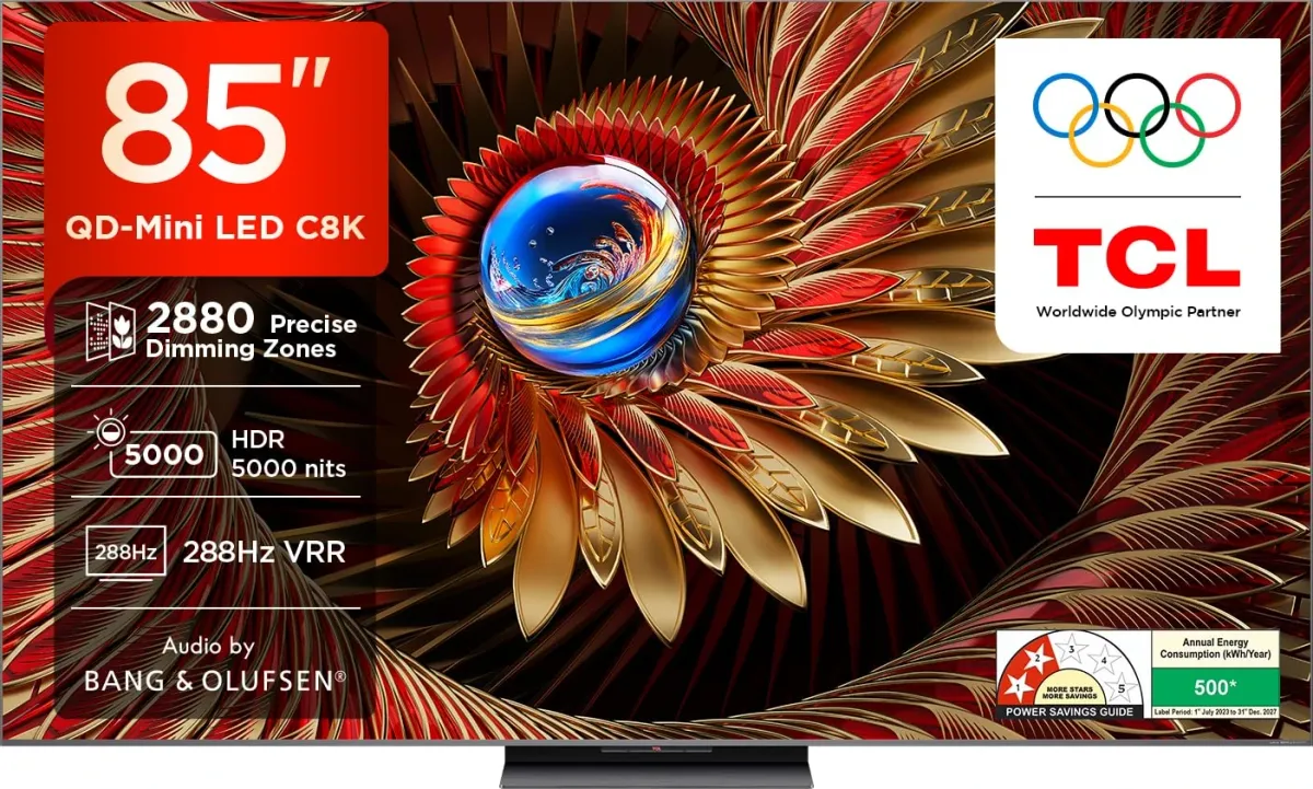 TCL C8K 85 inch Ultra HD 4K Smart QD-Mini LED TV (85C8K) Price in India 2025, Full Specs ...