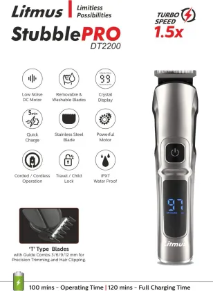 Litmus Stubble Pro DT2200 Trimmer Price in India 2025, Full Specs & Review | Smartprix