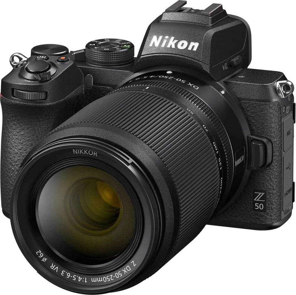 Nikon Z50 20.9MP Mirrorless Camera with Z DX 16-50mm VR & Z DX 50-250mm VR & Nikkor Z 24-200mm F ...