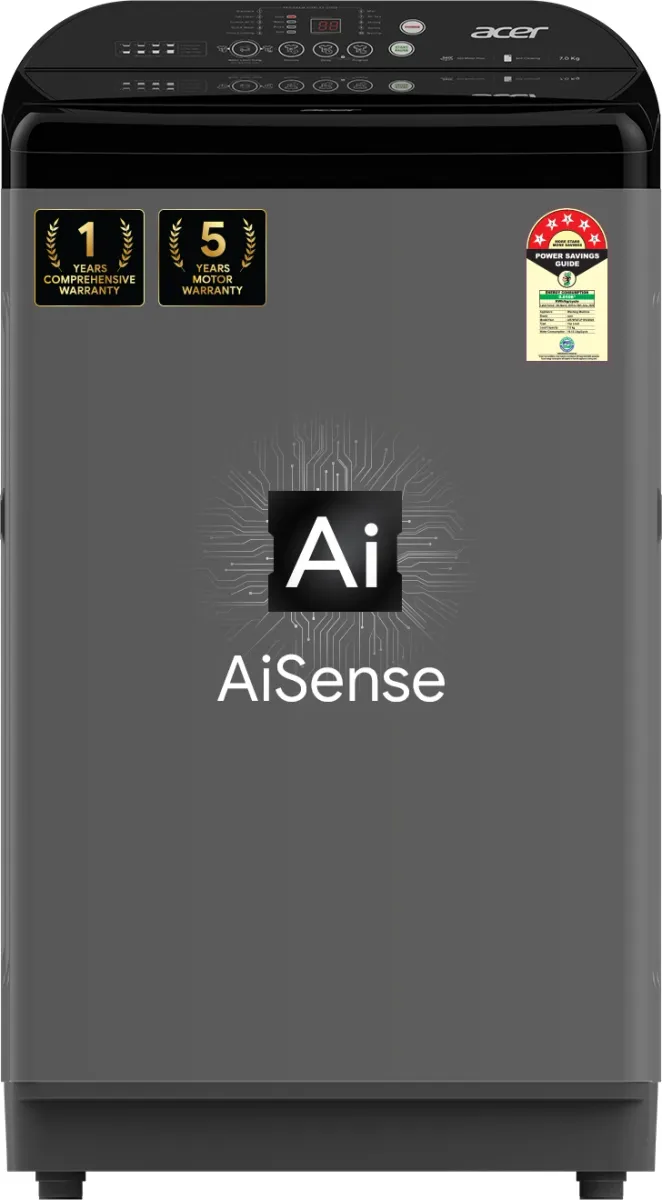 Acer Quad Wash Series AR70FATLP1EC 7 Kg Fully Automatic Top Load ...