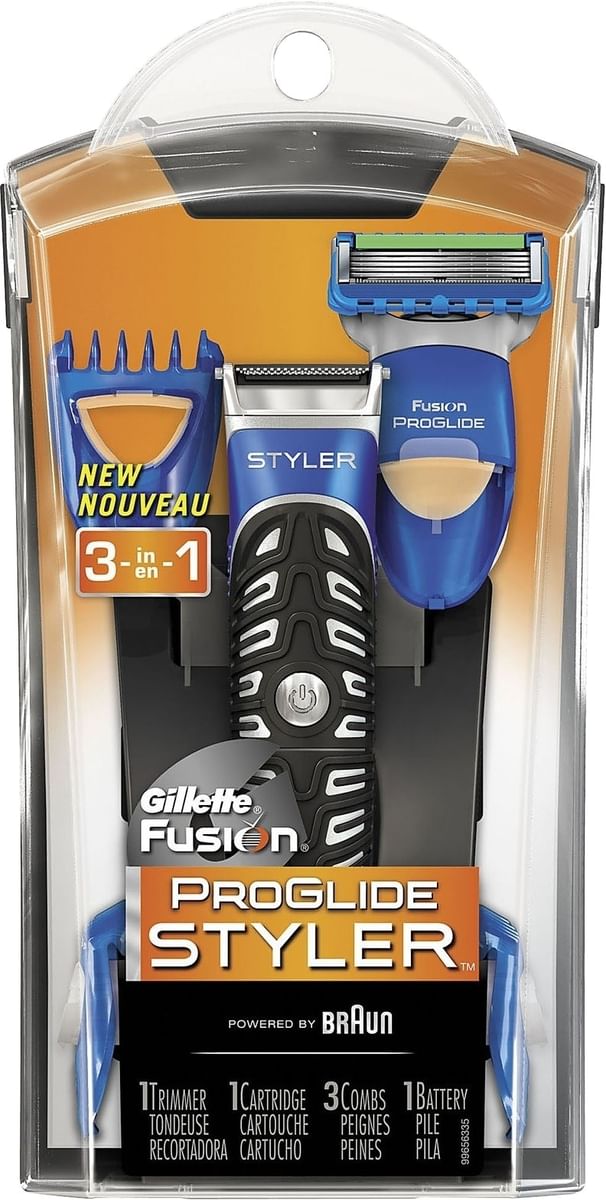 Gillette 3-in-1 Mens Body Groomer with Beard Fusion ProGlide Styler ...