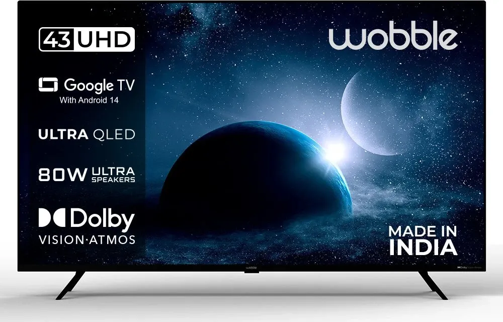 Wobble X Series 43 inch Ultra HD 4K Smart QLED TV (WB43QDXGU2875T24 ...