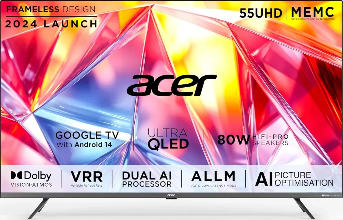 Acer Super Series 55 inch Ultra HD 4K Smart QLED TV (AR55QDXGU2875AT ...