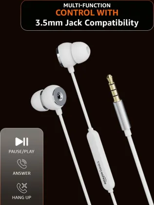 AmazonBasics ABEVE123M Wired Earphones - Price in India (May 2026 ...