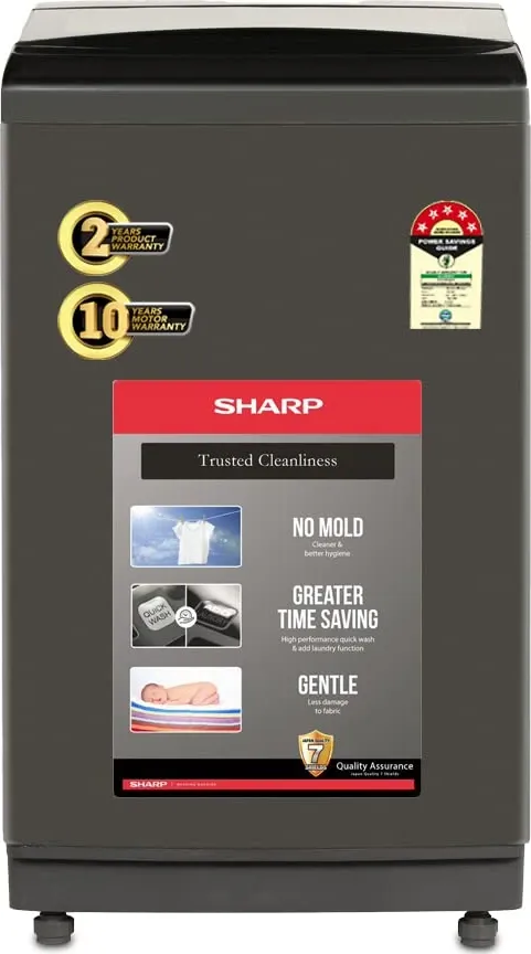 Sharp EST90NBK 9 Kg Fully Automatic Top Load Washing Machine - Price in ...