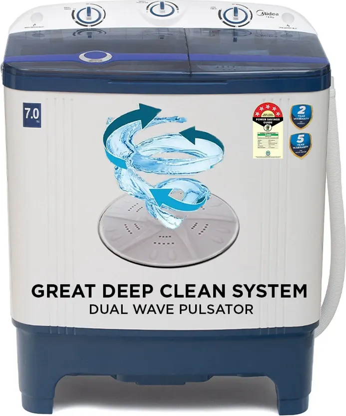 Midea MWMSA070PPG 7 Kg Semi Automatic Washing Machine - Price in India ...