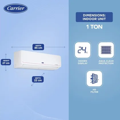 Carrier Flexicool 12K KURVE RXI 1 Ton 3 Star 2023 Inverter Split AC ...