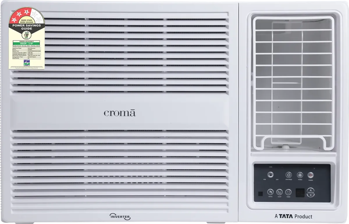 Croma CRLA018WID193351 1.5 Ton 3 Star 2023 Inverter Window AC Price in ...