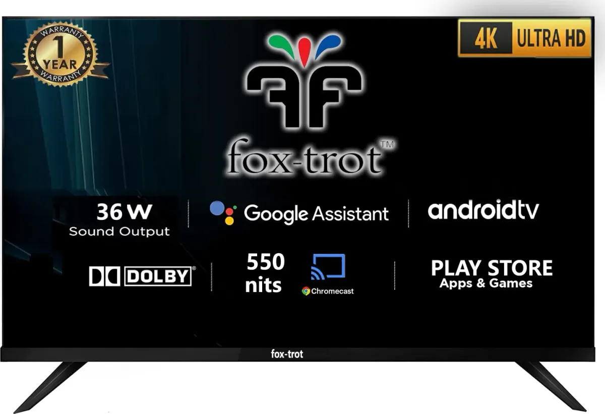 Fox-Trot FX-3925 65 inch Ultra HD 4K Smart LED TV - Price in India (May ...