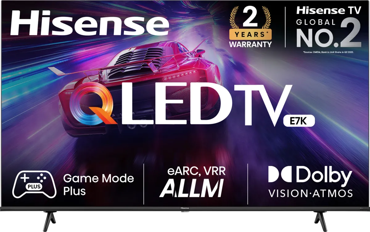 Hisense E7K 55 inch Ultra HD 4K Smart QLED TV (55E7K) Price in India 2025, Full Specs & Review ...
