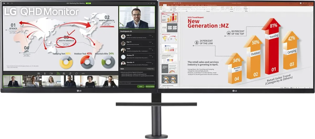 LG 27QP88D 27 inch Quad HD Dual Monitor Price in India 2026, Full Specs ...