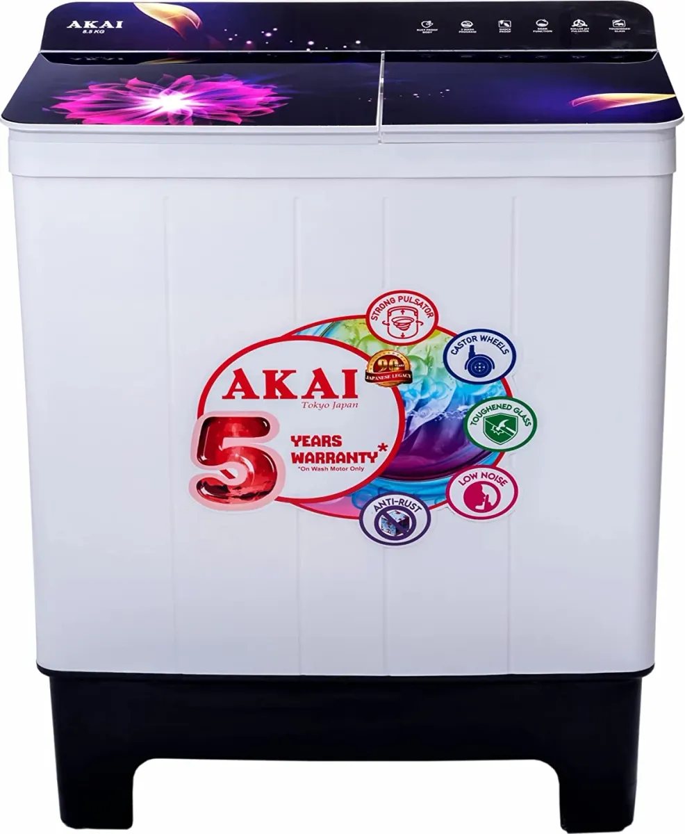 Akai AKSA-85CVFG 8.5 Kg Semi Automatic Washing Machine Price in India ...