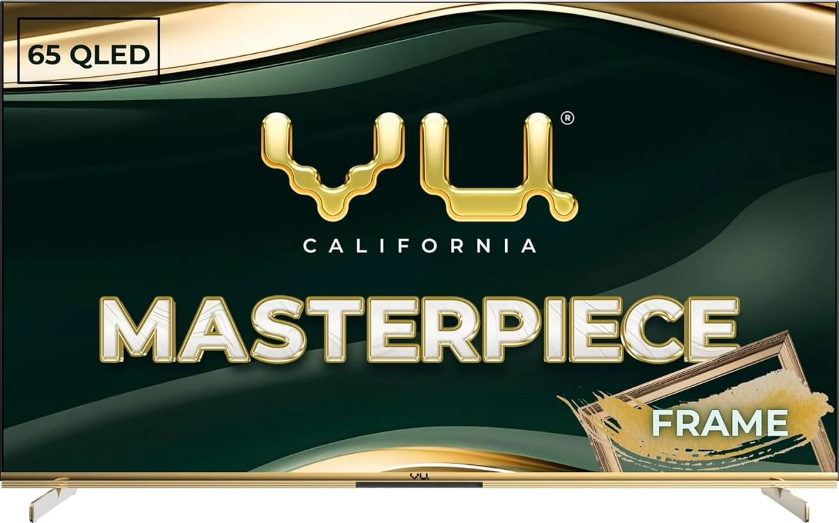 Vu Masterpiece Frame Series 2025 65 inch Ultra HD 4K Smart QLED TV ...