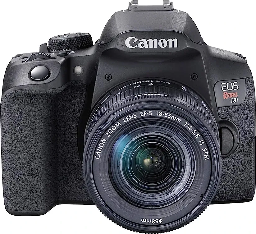 Canon EOS Rebel T8i 24MP SLR Camera with EF-S 18-55mm F/4-5.6 IS STM ...