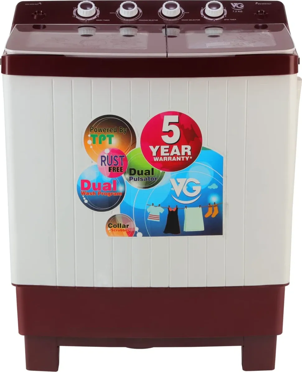 VG ‎VGS7.2-DMW4 7.2 Kg Semi Automatic Washing Machine Price in India ...