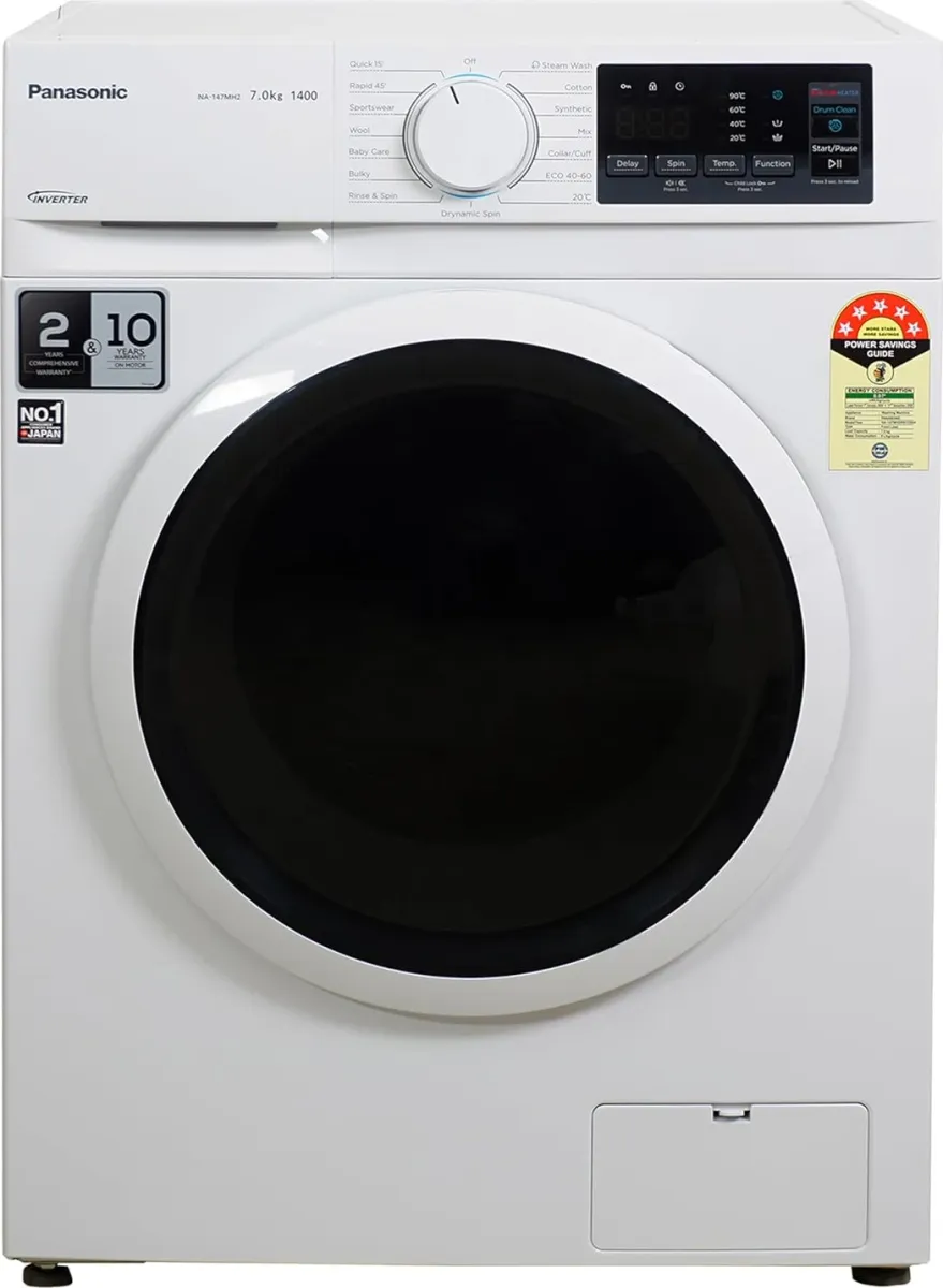Panasonic NA-147MH2W01 7 Kg Fully Automatic Front Load Washing Machine ...