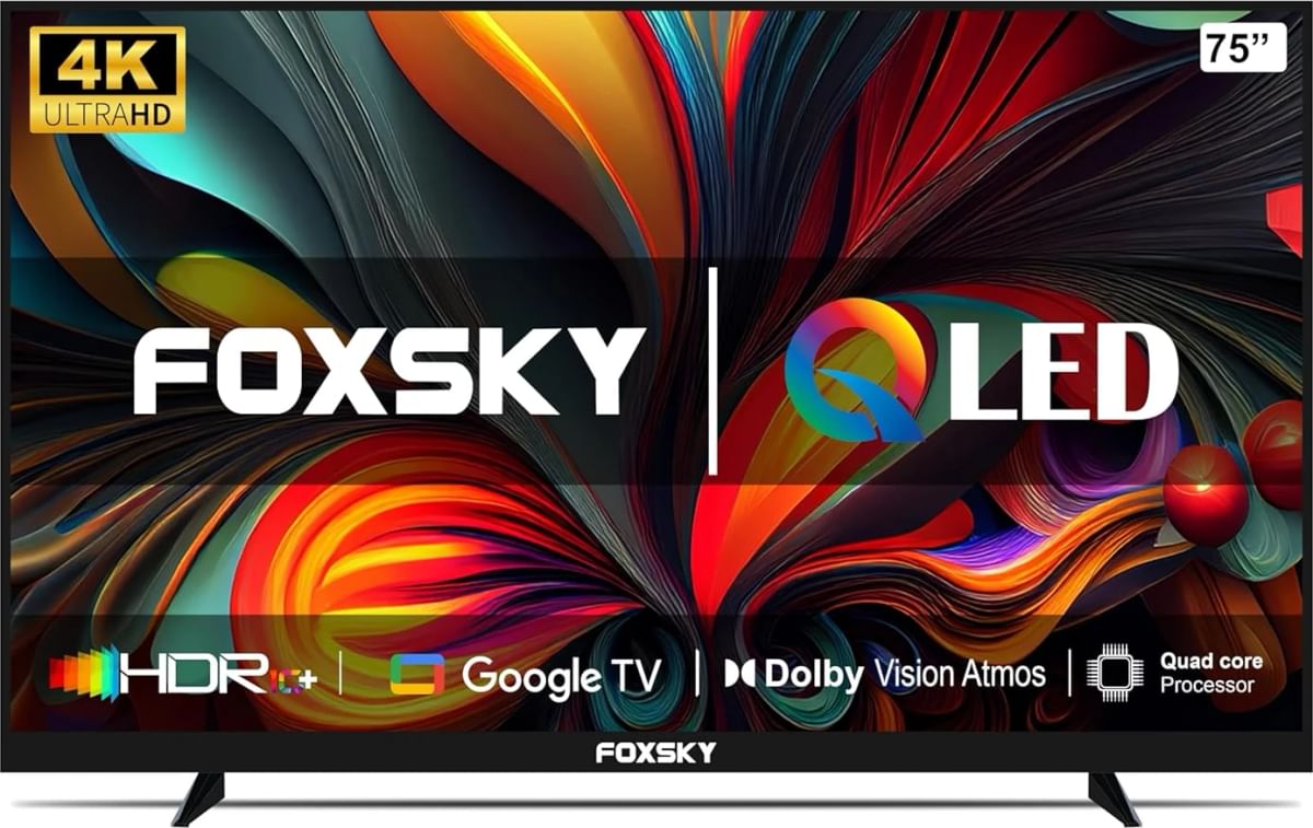 Foxsky FS75GATV 75 inch Ultra HD 4K Smart QLED TV Price in India 2024 ...