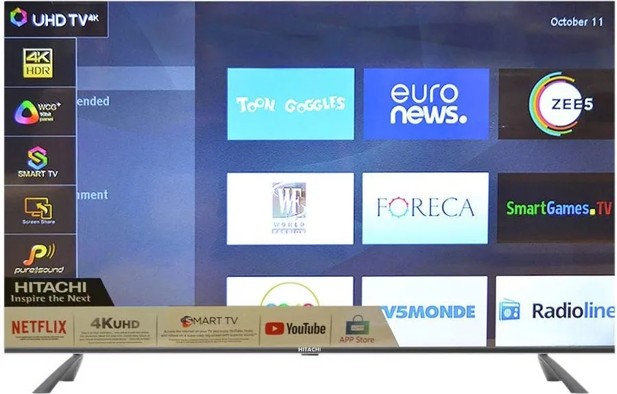 Hitachi LD65HTS08U 65-inch Ultra HD 4K Smart LED TV Price in India 2026 ...