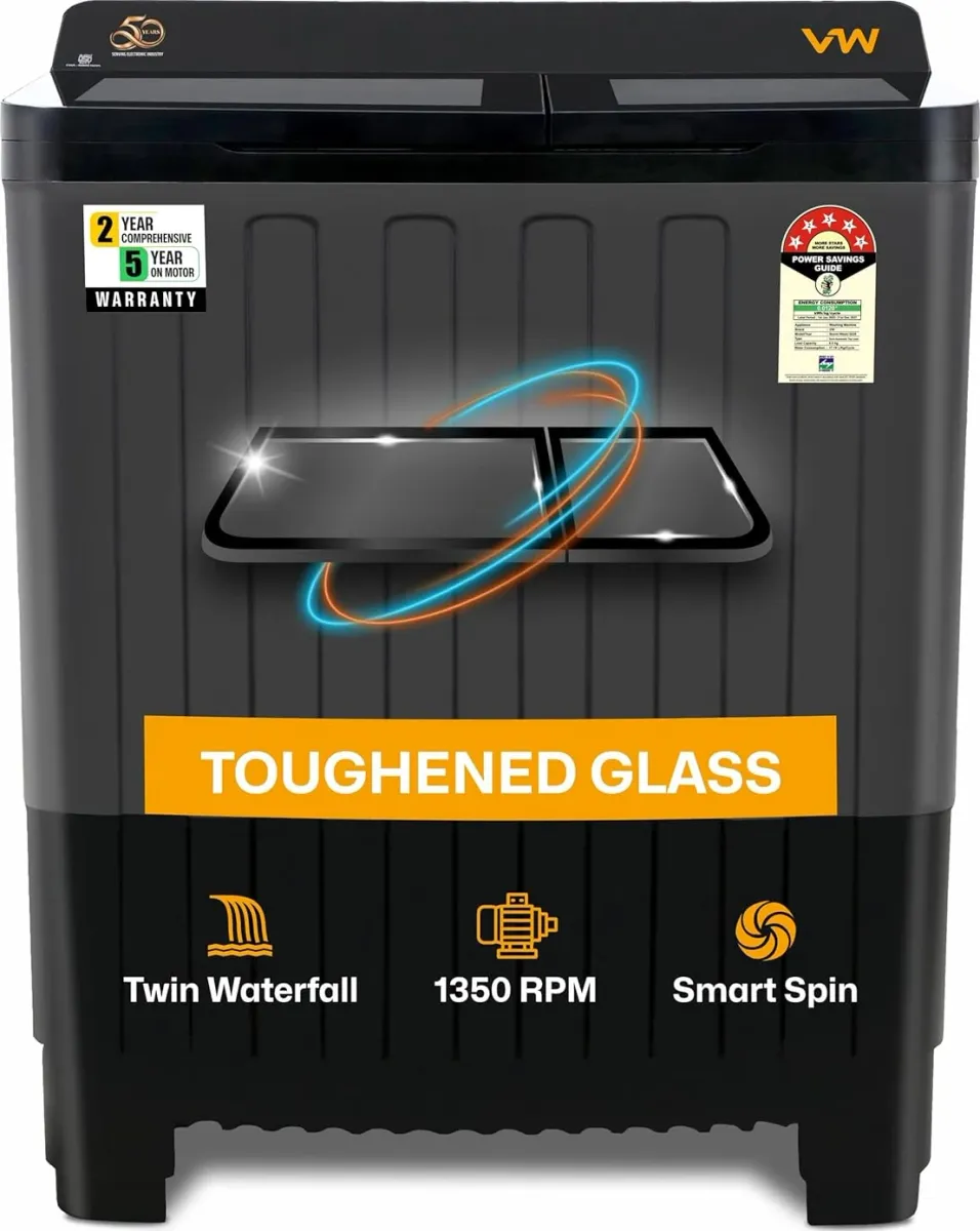 VW Storm Wash 8.5 kg Semi Automatic Washing Machine Price in India 2025 ...