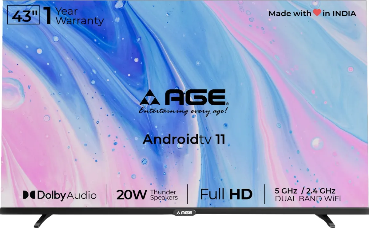 AGE INDU 43 VC 4G 43 inch Full HD Smart LED TV - Price in India (May ...