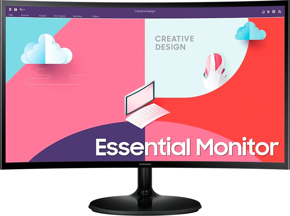 Samsung LS24C360EAW 24 inch Full HD Curved Monitor - Price in India ...