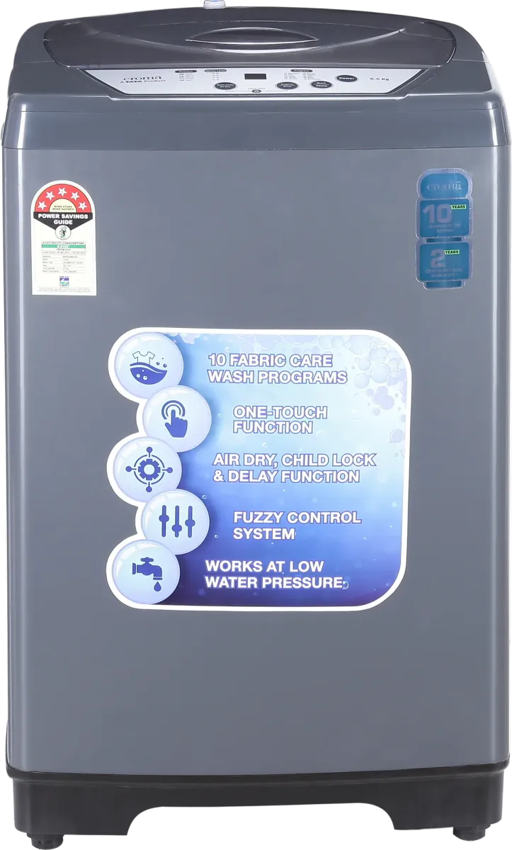 Croma CRLWMD701STL65 6.5 kg Fully Automatic Top Load Washing Machine ...