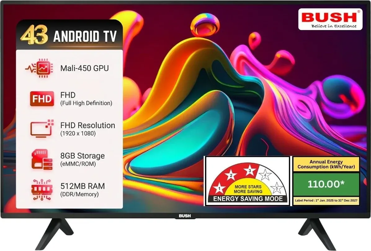 Bush BH43S Y PRO 43 inch Full HD Smart LED TV - Price in India (Jun ...