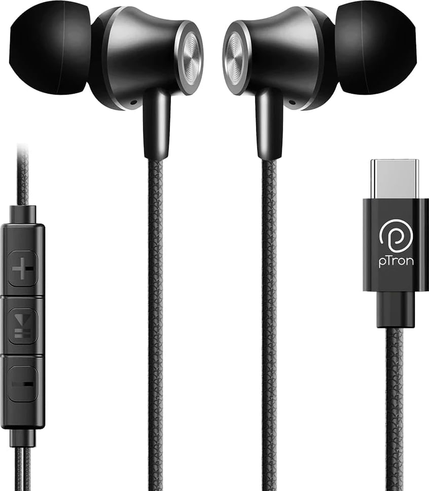 pTron Boom Play Type-C Wired Earphones Price in India 2025, Full Specs ...