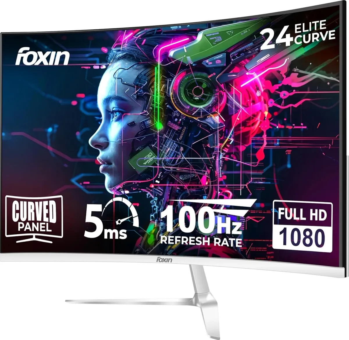 Foxin Elite 24 inch Full HD Curved Monitor Price in India 2025, Full ...